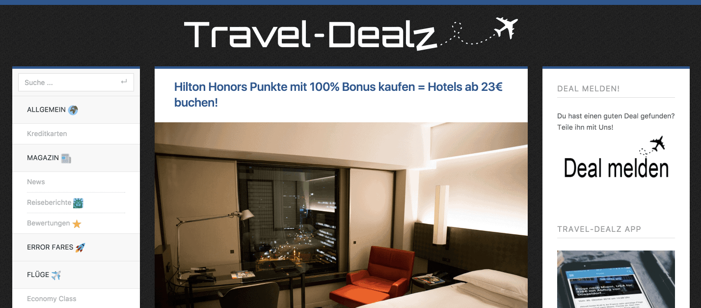 Travel-Dealz in neuem Gewand